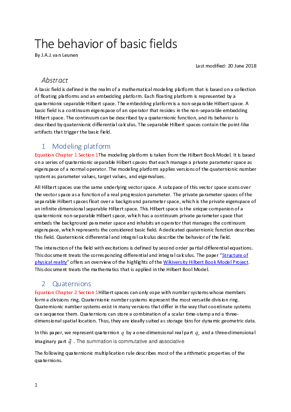 (PDF) The behavior of basic fields
