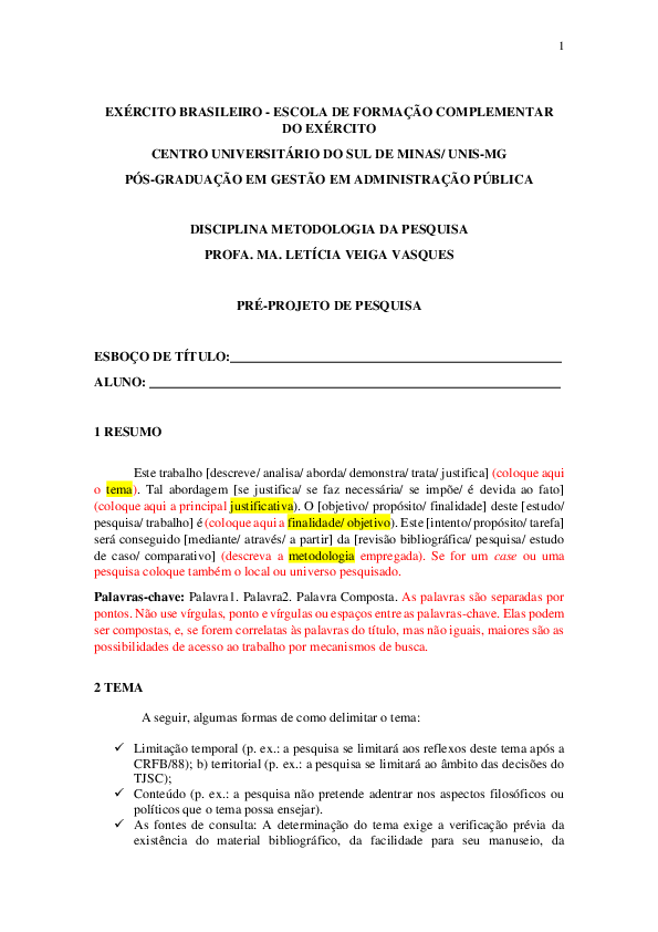 (DOC) Modelo pre projeto cgaem