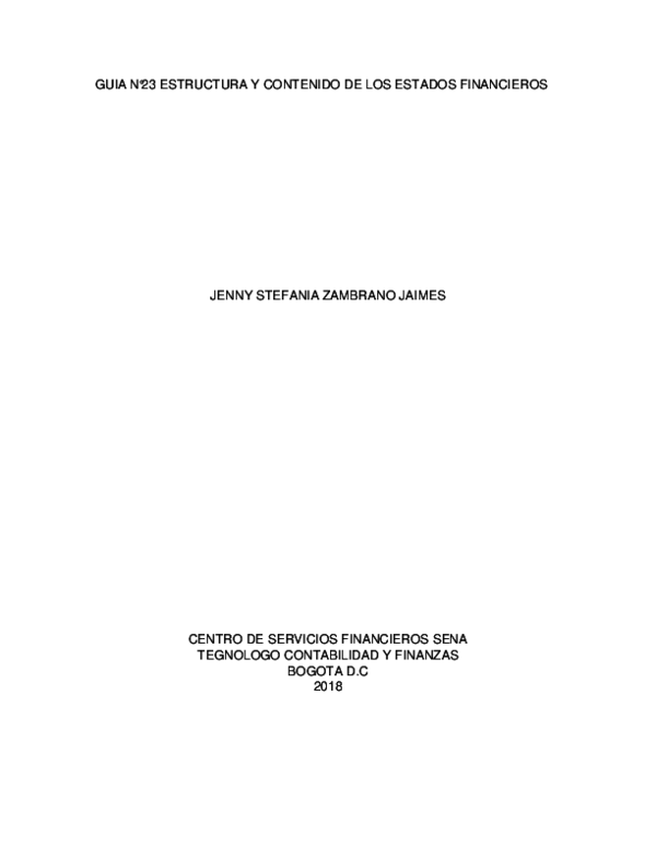 (PDF) GUIA N°23 ESTRUCTURA Y CONTENIDO DE LOS ESTADOS FINANCIEROS