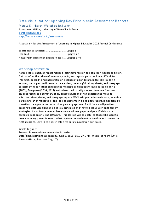 (PDF) Data Visualization: Applying Key Principles in Assessment Reports ...