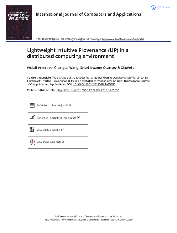 (PDF) International Journal of Computers and Applications Lightweight ...