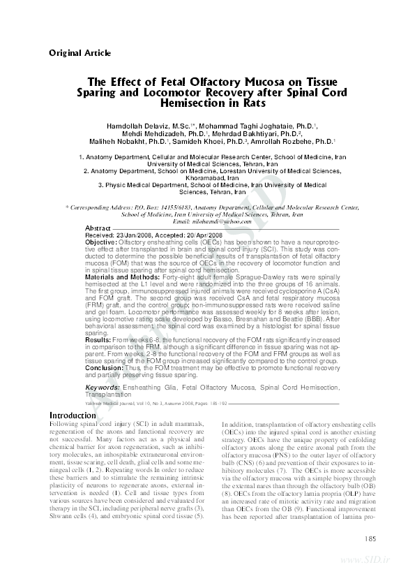 Pdf Spinal Cord Regeneration Wise Young Academia Edu