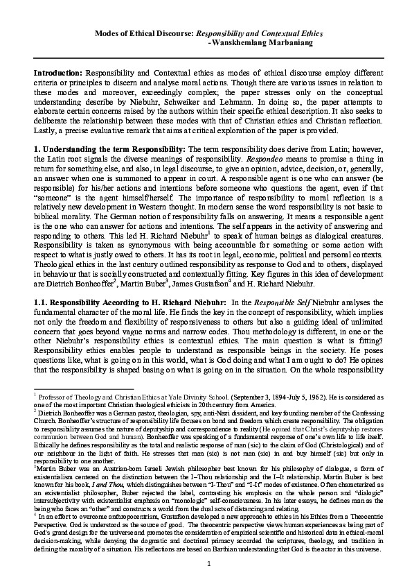 (PDF) Modes of Ethical Discourse