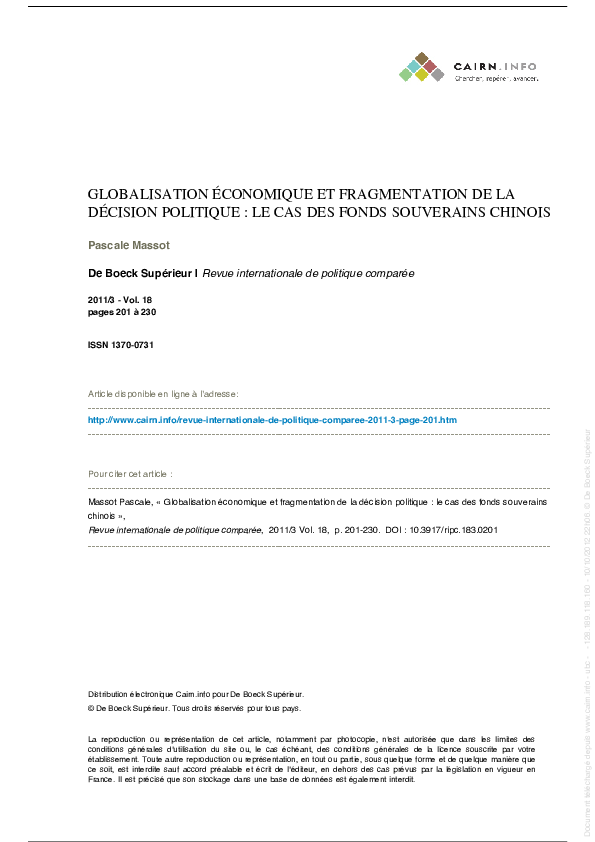 État général des fonds