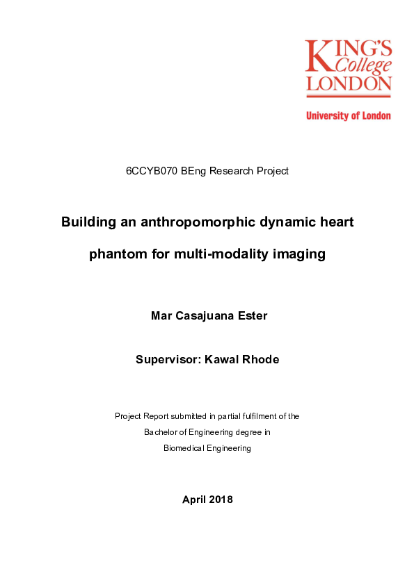 (PDF) Building an anthropomorphic dynamic heart phantom for multi ...