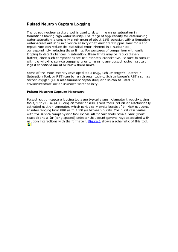 (DOC) Pulsed Neutron Capture Logging
