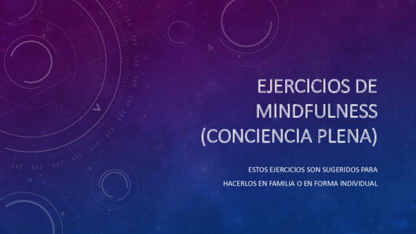 (PDF) EJERCICIOS DE MINDFULNESS (CONCIENCIA PLENA