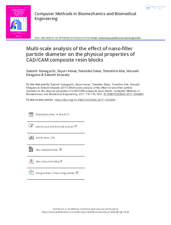(PDF) Multi-scale analysis of the effect of nano-filler particle ... (PDF) Multi-scale analysis of the effect of nano-filler particle ...