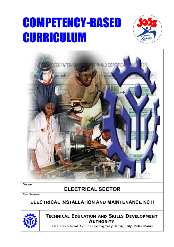 (DOC) COMPETENCY- BASED CURRICULUM ELECTRICAL SECTOR ELECTRICAL ...