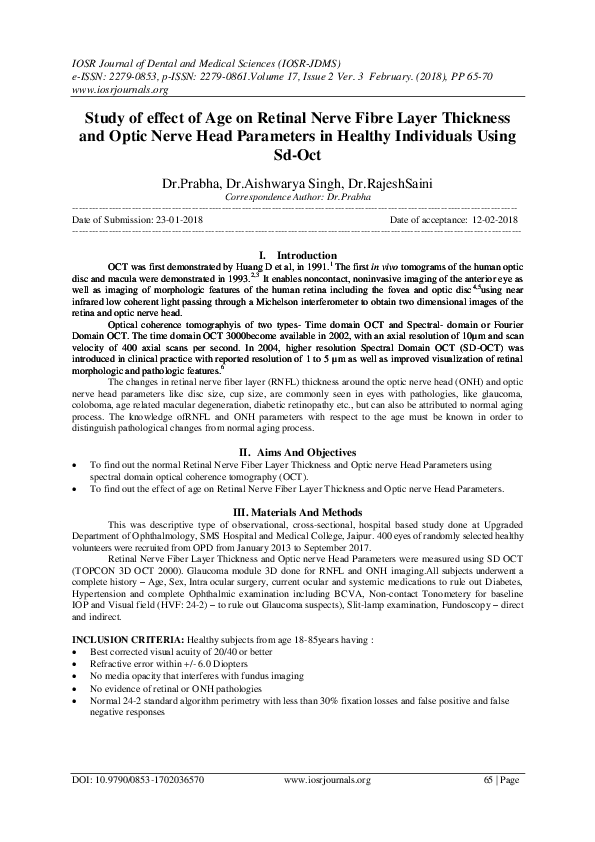 Pdf Retinal Nerve Fiber Layer Thickness In The Acute Phase Of Sildenafil Treatment Kemal