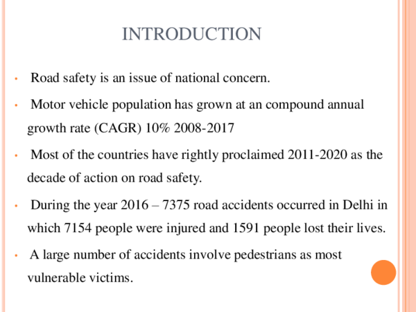 (PPT) Road accident Introduction