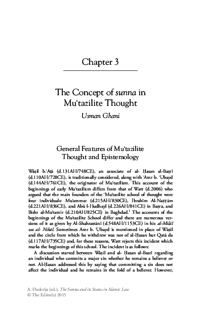 (PDF) Mu ʿ tazilite Thought