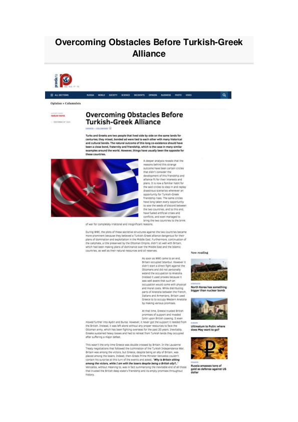 (DOC) Overcoming Obstacles Before Turkish-Greek Alliance