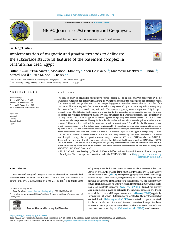 Pdf Implementation Of Magnetic And Gravity Methods To Delineate The