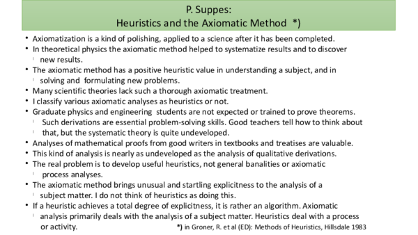 (PDF) my OHP chart from Literature extract from: P. Suppes: Heuristics ...