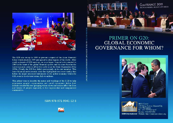 Primer on the G20: Global Economic Governance for Whom?