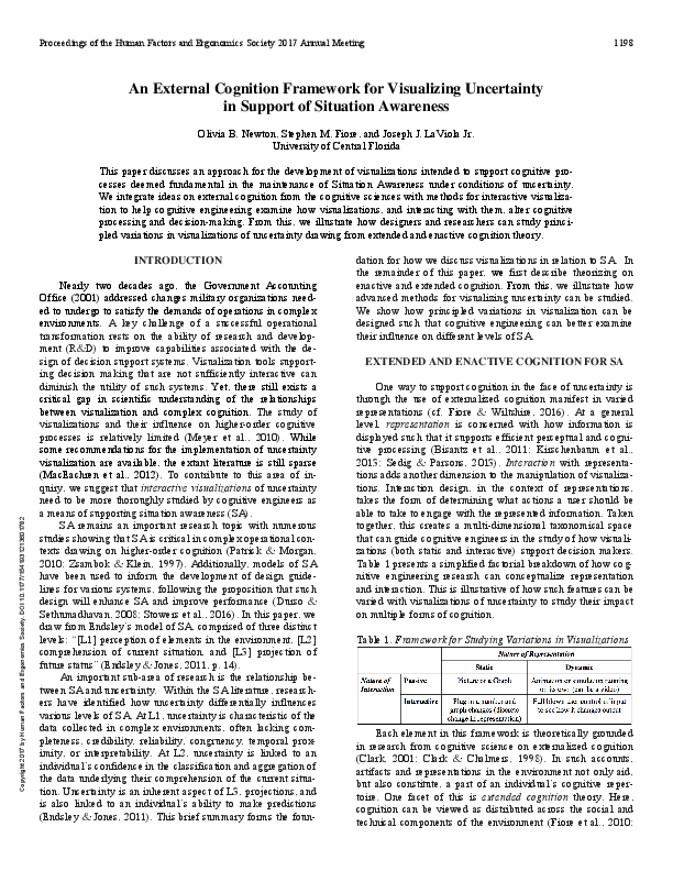 (PDF) An External Cognition Framework for Visualizing Uncertainty in ...