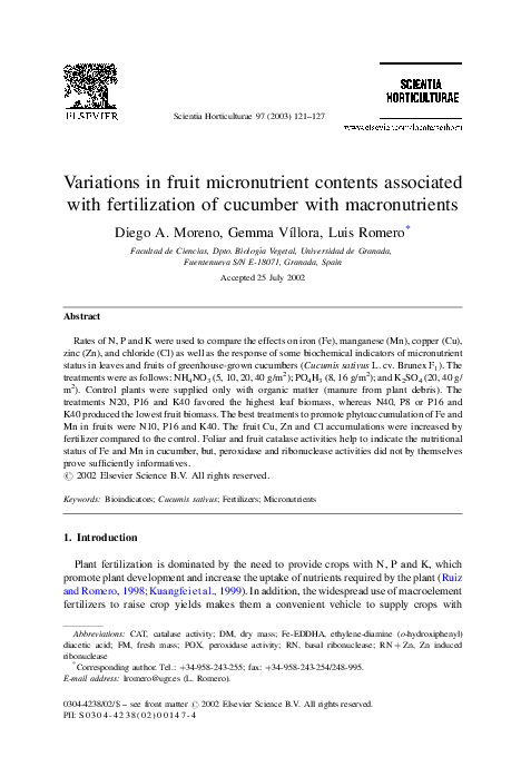 (PDF) Variations in fruit micronutrient contents associated with ...