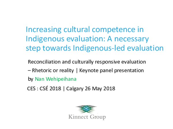 (PPT) Increasing cultural competence in Indigenous evaluation: A ...