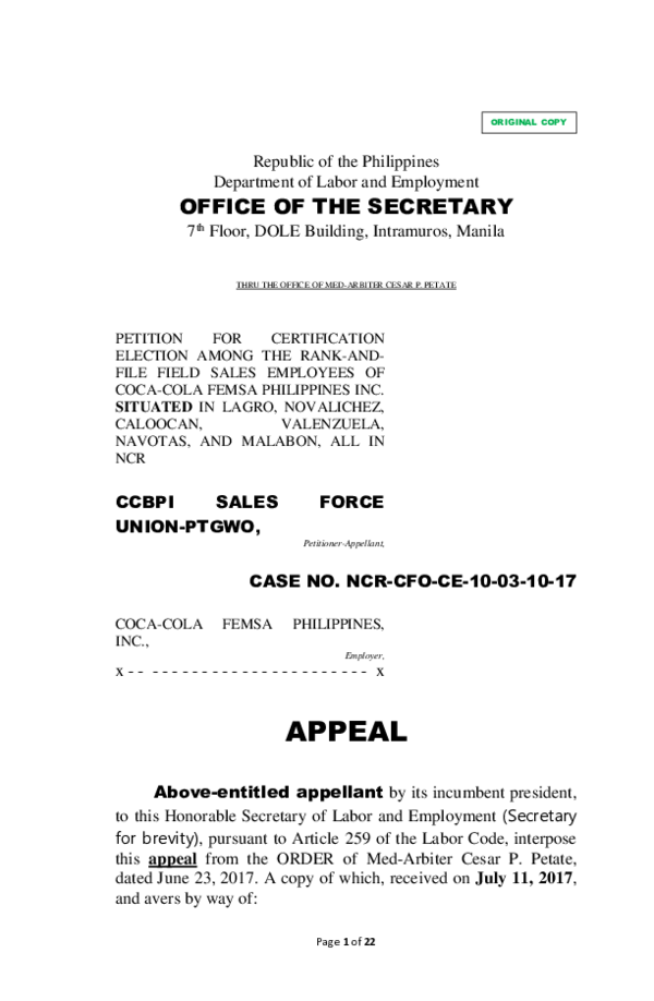 (DOC) Republic of the Philippines Department of Labor and Employment ...