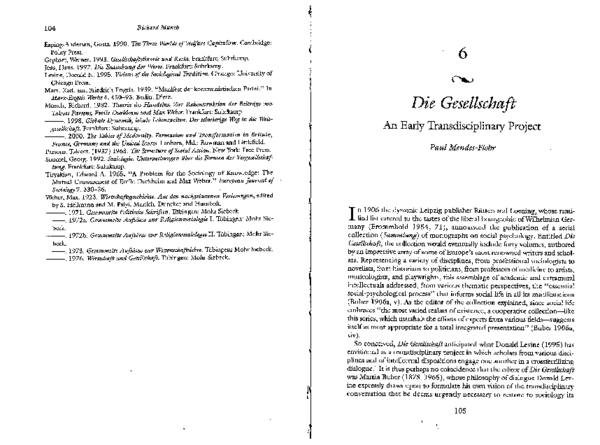 (PDF) Paul Mendes-Flohr, “‘Die Gesellschaft’: An Early Trans ...