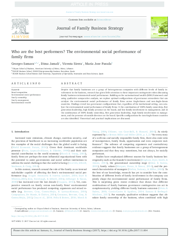 (PDF) Who are the best performers? The environmental social performance ...