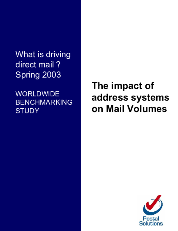 (PDF) The impact of address systems on Mail Volumes
