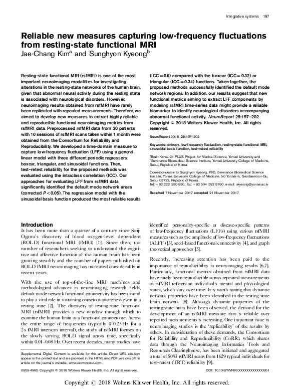 (PDF) Reliable new measures capturing low-frequency fluctuations from resting-state functional MRI