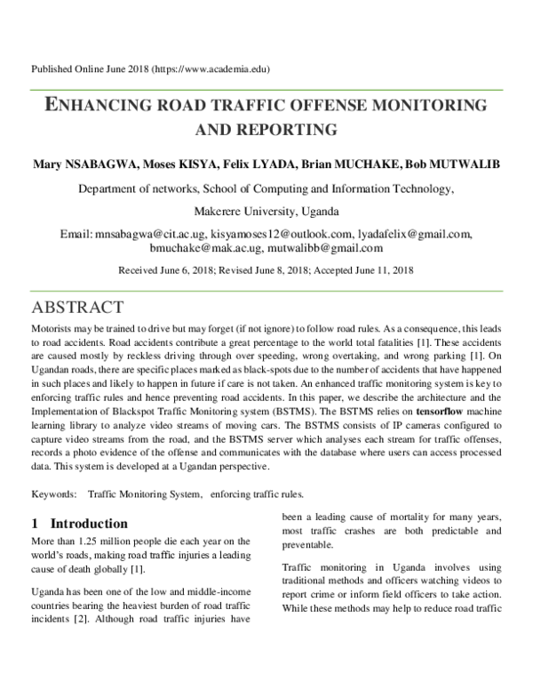 (DOC) Enhancing traffic offense monitoring and Reporting.docx