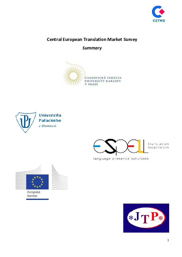 (PDF) Central European Translation Market Survey