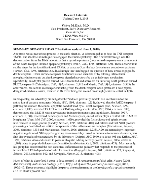 (DOC) VMD Past Research JUNE 1 2018 VMD | Vishva Dixit - Academia.edu