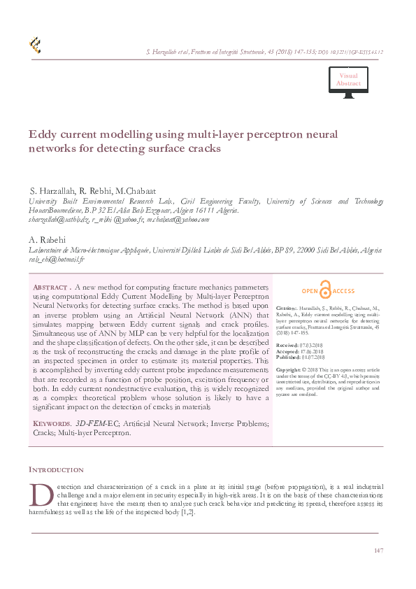 Pdf Eddy Current Modelling Using Multi Layer Perceptron Neural