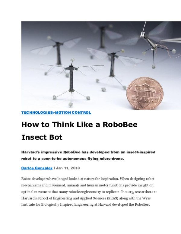 (DOC) How to Think Like a RoboBee Insect Bot