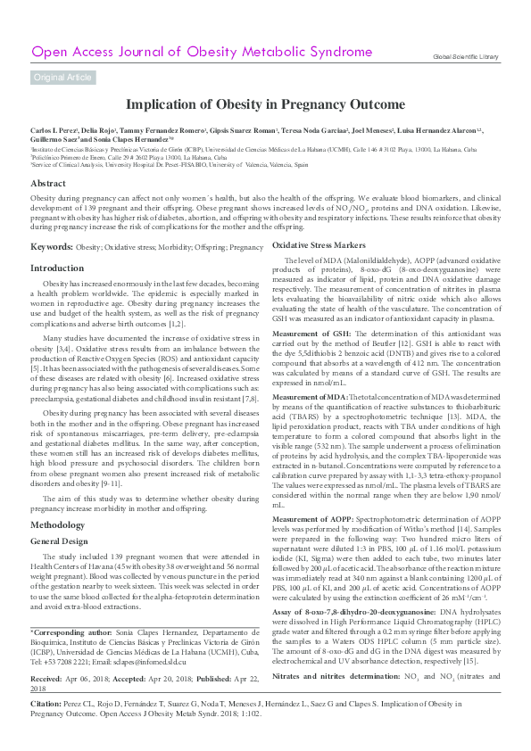 (PDF) Implication of Obesity in Pregnancy Outcome (PDF) Implication of Obesity in Pregnancy Outcome