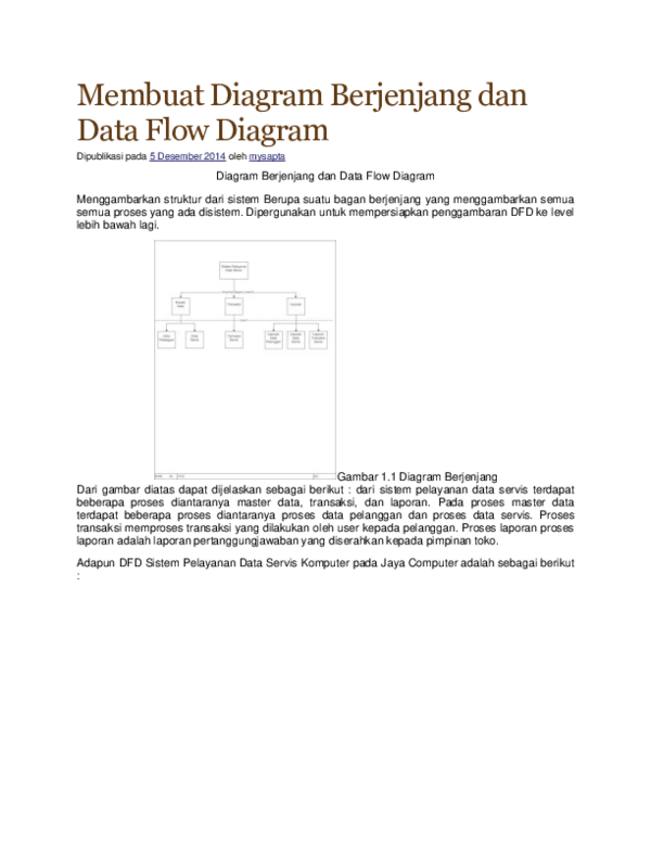 (DOC) Membuat Diagram Berjenjang dan Data Flow Diagram