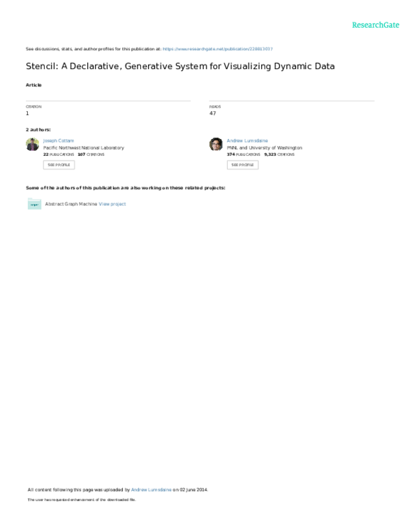 (PDF) Stencil: A Generative Approach to Dynamic Data Visualization