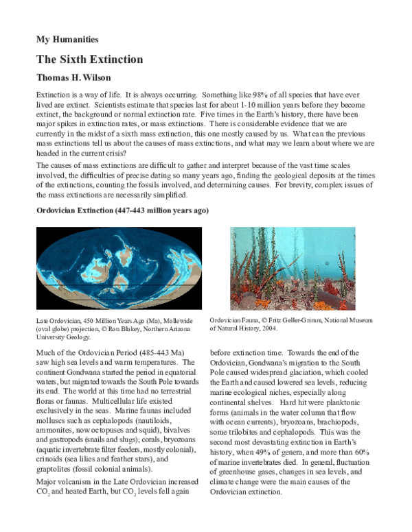 (PDF) The Sixth Extinction