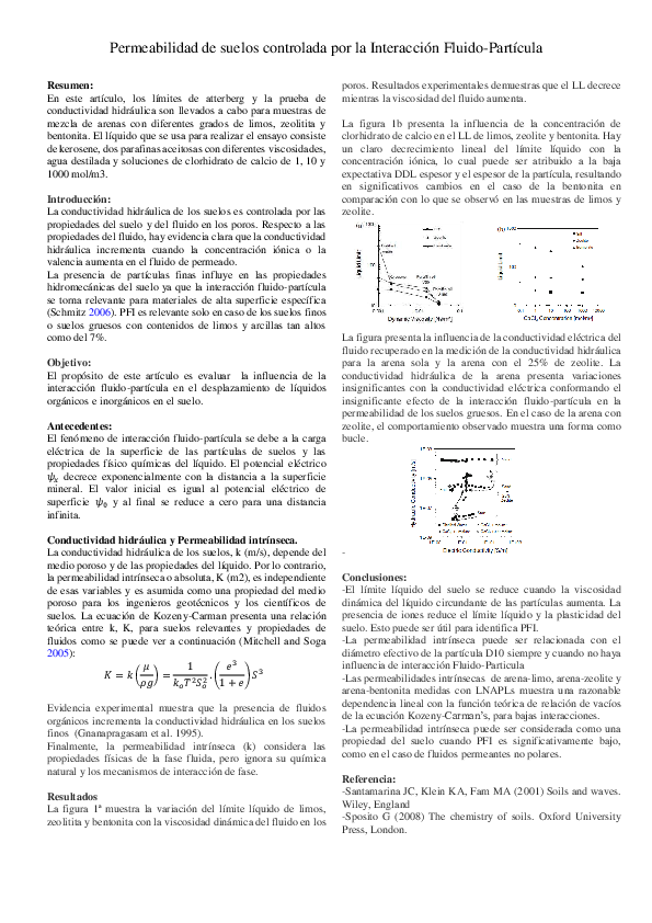 (PDF) Permeabilidad de suelos controlada por la Interacción Fluido ...