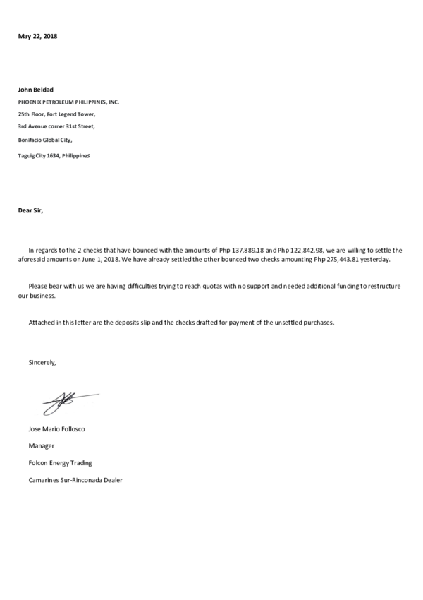 (DOC) Payment letter | Jomar Follosco - Academia.edu