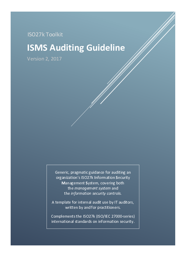 (DOC) ISMS Auditing Guideline