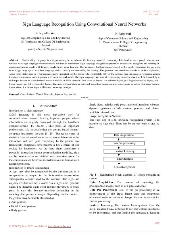 Figure 2 From Sign Language Recognition Using Convolu