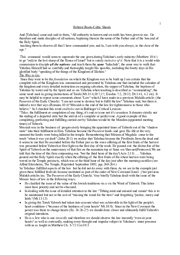 (DOC) Hebrew Roots-Celtic Shoots