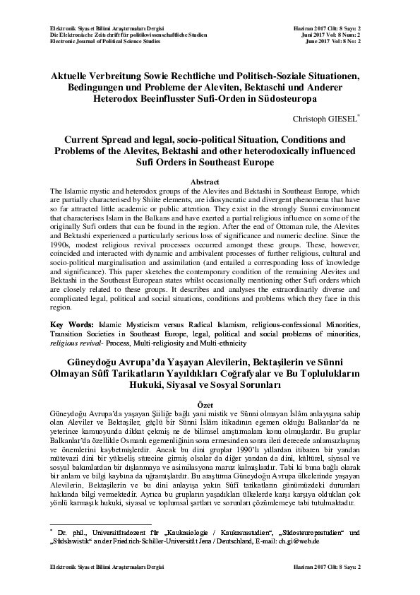 (PDF) Aktuelle Verbreitung Sowie Rechtliche und Politisch-Soziale ...