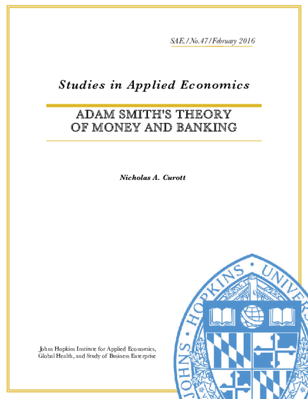 (PDF) Adam Smith's theory of money and banking