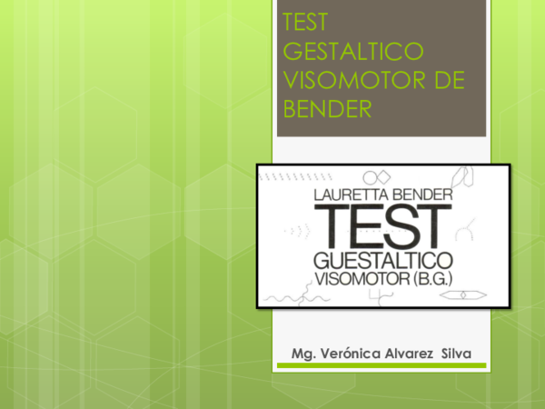 (PDF) TEST GESTALTICO VISOMOTOR DE BENDER
