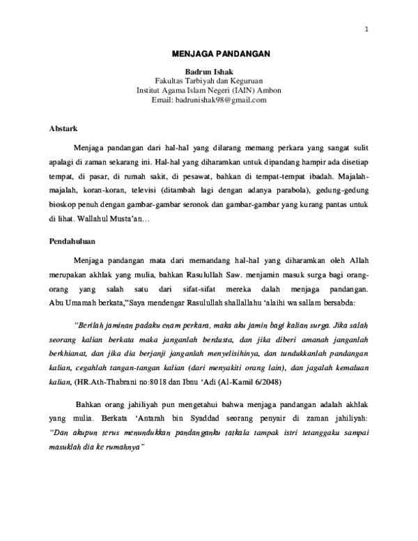 (DOC) MENJAGA PANDANGAN