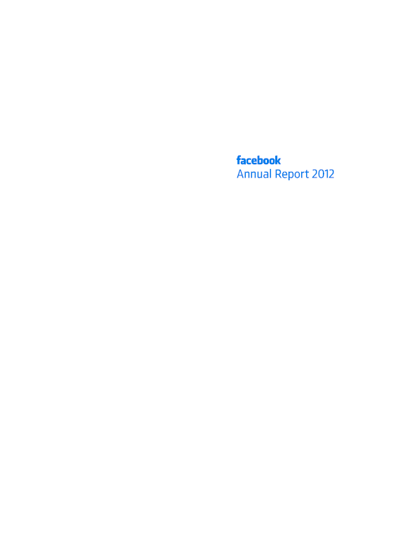(PDF) Facebook Annual Report