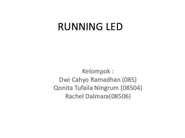 (PPT) RUNNING LED elektronika II