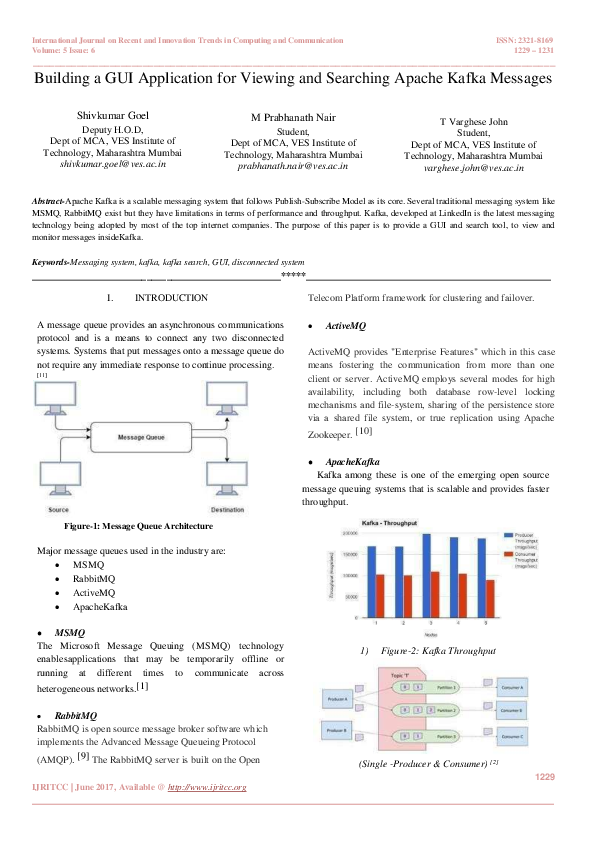Pdf Building A Gui Application For Viewing And Searching Apache Kafka