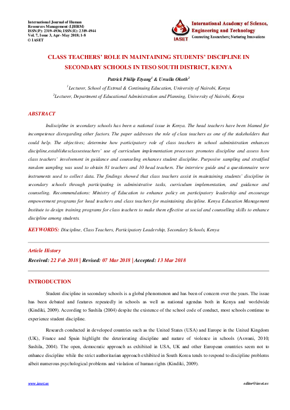 roles and responsibilities of school staff